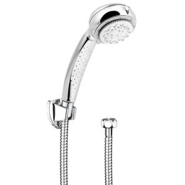 Handbrause CORNAT, B:11cm H:23cm T:8cm, grau, Duschk&ouml;pfe, "8 Strahlarten: Normal-, ECO-, Soft & Massagestrahl - Anti-Kalk", Wasserspareinsatz - 150