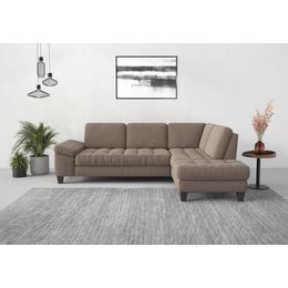 Sit & More Ecksofa SIT & MORE, B:261cm H:88cm T:179cm, grau, 90% Polyester 10%Polyamid, Wohnzimmer, Sofas, "Westham L-Form", mit Ottomane, mit oder ohne