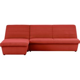 Ecksofa, B:274cm H:92cm T:168cm, orange, LOOKS by Wolfgang Joop, 100% Polyester, Wohnzimmer, Sofas, "LOOKS VIII L-Form", Quersteppung, ohne