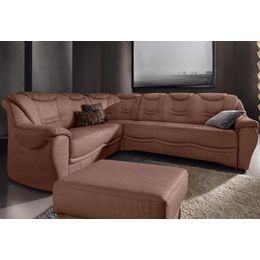 Sit & More Ecksofa SIT & MORE, B:265cm H:94cm T:215cm, braun, NaturLeder;Luxus-Microfaser;Luxus-Kunstleder;Primabelle-Microfaser, Wohnzimmer, Sofas, "Benson