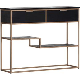 Konsole GUTMANN FACTORY, B:100cm H:80cm T:33cm, schwarz, Flur, Sideboards, "Porto"