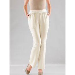 Classic Basics Damen Palazzohose, beige, Gr. 20, unifarben, 100% Polyester, Hosen