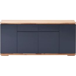 Sideboard MCA furniture, B:182cm H:81cm T:40cm, schwarz, MDF, Massivholz, Wohnzimmer, Sideboards, "Chiaro", Breite ca. 182 cm