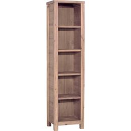 B&uuml;cherregal GUTMANN FACTORY, B:50cm H:200cm T:41cm, beige, Wohnzimmer, Regale, "Tunis", aus Massivholz Akazie