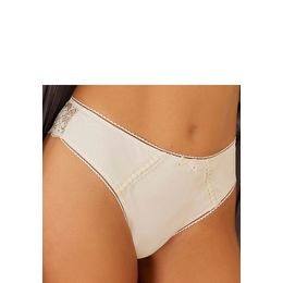 Lascana Damen String, Gr. 36, beige, Obermaterial: 63% Polyamid (TACTEL), 25% Polyester, 12% Elasthan (LYCRA), Unterhosen, mit floralen Details