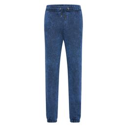 Rusty Neal Herren Sweathose, blau, Gr. M, 100% Baumwolle, Hosen, mit verwaschenem Muster