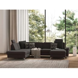 Sit & More Wohnlandschaft SIT & MORE, B:340cm H:89cm T:228cm, braun, Sofas, "Padua U-Form", inklusive Sitztiefenverstellung, Armteilfunktion und Federkern