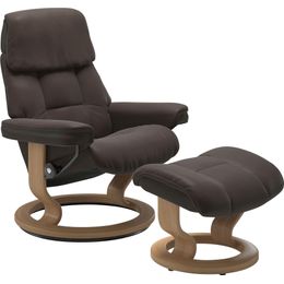 Relaxsessel stressless, B:79cm H:98cm T:76cm, braun, Leder BATICK: BATICK ist ein leicht korrigiertes, durchgefärbtes und genarbtes Möbelleder, bei