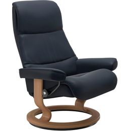 Relaxsessel stressless, B:91cm H:109cm T:83cm, blau, Leder BATICK: BATICK ist ein leicht korrigiertes, durchgefärbtes und genarbtes Möbelleder, bei