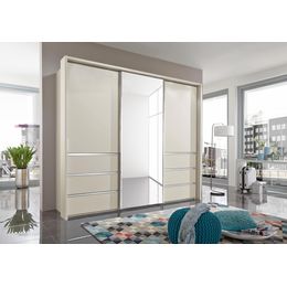 Schwebetürenschrank Wiemann, B:300cm H:217cm T:67cm, beige, Schränke, "Malibu", mit Spiegel