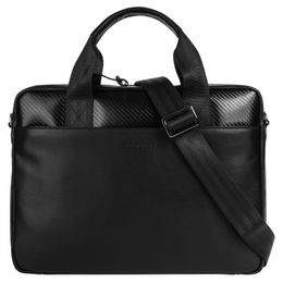 Bugatti Damen Aktentasche "COMET BAGS", schwarz, Leder, leicht gl&auml;nzend, unifarben, Taschen, echt Leder