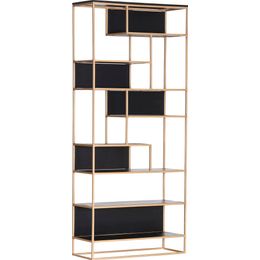Regal GUTMANN FACTORY, B:87cm H:200cm T:35cm, schwarz, Wohnzimmer, Regale, "Porto"