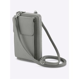 Heine Damen Handytasche, grau, Polyurethan, unifarben, Taschen