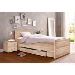 Bett Priess, B:110cm H:85cm L:208cm, braun, Jugendzimmer, Betten, "Husum Schlafzimmer Jugendzimmer Rahmenbett", mit Komforthöhe verschiedene