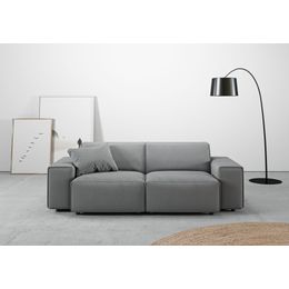2,5-Sitzer Andas, B:214cm H:71cm T:101cm, grau, 100% Polyester, Sofas, "Glimminge auch in Breitcord, Feincord + Easy care-Bezug", besondere