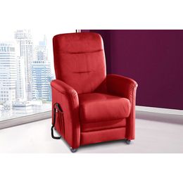 Sit & More TV-Sessel SIT & MORE, B:76cm H:103cm T:91cm, rot, Altara Nubuck, die Luxus-Microfaser aus 100% Polyester;Luxus-Kunstleder;novalife- die ganz