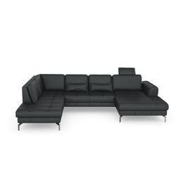 Sit & More Wohnlandschaft SIT & MORE, B:332cm H:87cm T:226cm, schwarz, Sofas, "Bendigo U-Form", inklusive Sitztiefenverstellung, Bodenfreiheit 15 cm, in 2