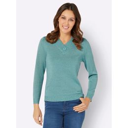 Classic Basics Damen Strickpullover "Langarm-Pullover", bunt, Gr. 50, meliert, 100% Polyacryl, Pullover