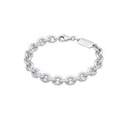 Kuzzoi Herren Armband "Herren Rundanker Massiv 925 Silber", 19cm, ohne Stein, Silber 925 (Sterlingsilber), silber, Silber 925 (Sterlingsilber),