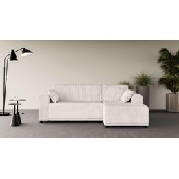 Ecksofa Home Affaire, B:233cm H:80cm T:162cm, beige, 100% Polyester, Wohnzimmer, Sofas, "TAMMO", L-Form