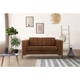 2-Sitzer Home Affaire, B:160cm H:74cm T:88cm, braun, Sofas, "Haki"