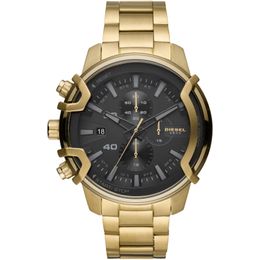 Diesel Kinder Chronograph "GRIFFED", gold, Armbanduhren, Quarzuhr, Armbanduhr, Herrenuhr, Stoppfunktion, Edelstahlarmband