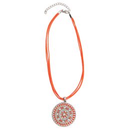 Damen Kette mit Anhänger "Marle", orange, Basic, Collezione Alessandro, Metall, Halsketten, mit außergewöhnlichem Anhänger