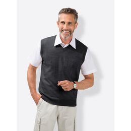 Marco Donati Herren V-Ausschnitt-Pullover "Pullunder", grau, Gr. 46, unifarben, 100% Schurwolle, Pullover