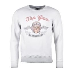 Top Gun Herren Sweater "Smoking Monkey TG20191034", grau, Gr. XXL, Obermaterial: 100% Baumwolle, Sweatshirts
