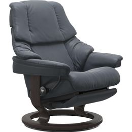 Relaxsessel stressless, B:88cm H:98cm T:77cm, blau, Leder BATICK: BATICK ist ein leicht korrigiertes, durchgefärbtes und genarbtes Möbelleder, bei
