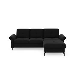 Ecksofa Places of Style, B:258cm H:91cm T:165cm, grau, 92% Polyester 8% Polyamid, Wohnzimmer, Sofas, "Calando L-Form", wahlweise mit Bettfunktion,