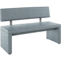Sitzbank Home Affaire, B:180cm H:90cm T:53cm, blau, Holzwerkstoff, Massivholz, Esszimmer, Sitzbänke, "Charissa", mit Lehne, Breite 140, 160 oder 180