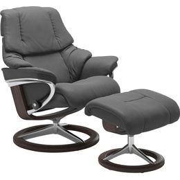 Relaxsessel stressless, B:83cm H:100cm T:76cm, grau, Leder BATICK: BATICK ist ein leicht korrigiertes, durchgefärbtes und genarbtes Möbelleder, bei