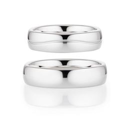 Bruno Banani Damen Trauring "Schmuck Geschenk Ehering Hochzeit Damenring Herrenring", 66, Silber 925 (Sterlingsilber), 5,5mm, silber, Silber 925