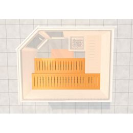 Weka Saunabank "1", B/H/T: 57cm x 12cm x 180cm, beige, Sitzb&auml;nke, BxT: 57x180 cm