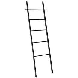 Handtuchleiter Wenko, B:43cm H:170cm T:33cm, schwarz, Bambus, Handtuchhalter, "Loft", Bambus, schwarz lackiert