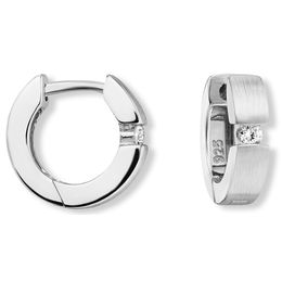 ONE ELEMENT Damen Paar Creolen "Zirkonia Ohrringe Creolen aus 925 Silber", Damen,mit Zirkonia, Silber 925 (Sterlingsilber), silber, Silber 925