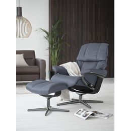 Relaxsessel stressless, B:92cm H:100cm T:80cm, blau, Leder PALOMA: PALOMA ist ein durchgefärbtes Semianilin-Möbelleder mit natürlicher Narbung.,
