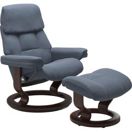 Relaxsessel stressless, B:74cm H:97cm T:74cm, blau, Leder PALOMA: Paloma ist ein durchgefärbtes Semianilin-Möbelleder mit natürlicher Narbung. Es