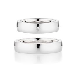 Bruno Banani Damen Trauring "Schmuck Geschenk Ehering Hochzeit Damenring Herrenring", 53, 0,01 SI = kleine Einschlüsse mit Brillant, Silber 925