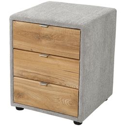 Jockenhöfer Nachtkonsole, B:42,5cm H:53cm T:45cm, grau, JOCKENHÖFER GRUPPE, Sideboards, "Lia", Nachttisch mit 3 Schubladen
