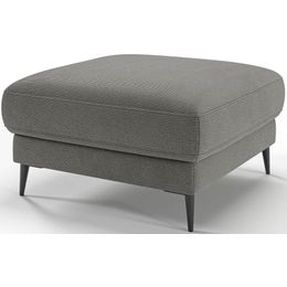 Polsterhocker Inosign, B:80cm H:44cm T:80cm, grau, 95% Polyester, 5% Nylon, Hocker, "Downtown", passend zur Serie, auch in Cord