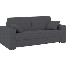 Schlafsofa Home Affaire, B:200cm H:85cm T:100cm, grau, Struktur/Luxus-Microfaser (100% Polyester);Struktur fein ( 100% Polyester), Wohnzimmer, Sofas,