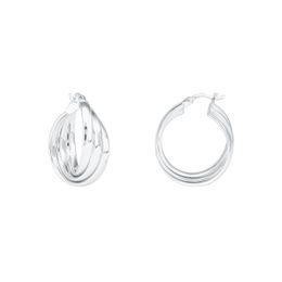 Amor Damen Paar Creolen "9061068", Silber 925 (Sterlingsilber), silber, Silber 925 (Sterlingsilber), Ohrringe