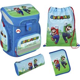 Scooli Kinder Schulranzen "EasyFit, Super Mario", bunt, Polyester, Rucksäcke