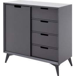 Highboard MCA furniture, B:93cm H:92cm T:40cm, grau, Holzwerkstoff, Wohnzimmer, Sideboards, "Netanja", Breite ca. 93 cm