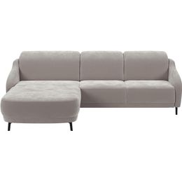 Sit & More Ecksofa SIT & MORE, B:271cm H:93cm T:191cm, grau, 100% Polyester, Wohnzimmer, Sofas, "Blues L-Form", wahlweise mit Klapptisch und USB