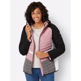 Casual Looks Damen Steppjacke, rosa, Gr. 38, gemustert, mehrfarbig, 100% Polyester, Jacken