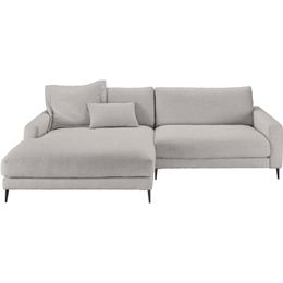 Ecksofa Inosign, B:272cm H:84cm T:190cm, grau, 100% Polyester, Wohnzimmer, Sofas, "Downtown, B/T/H: 272/190/84 cm L-Form", weicher Sitzkomfort auch