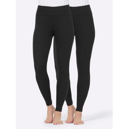 w&auml;schepur W&Auml;SCHEPUR Damen Leggings, schwarz, Gr. 36, unifarben, 72% Baumwolle, 28% Polyester, Hosen